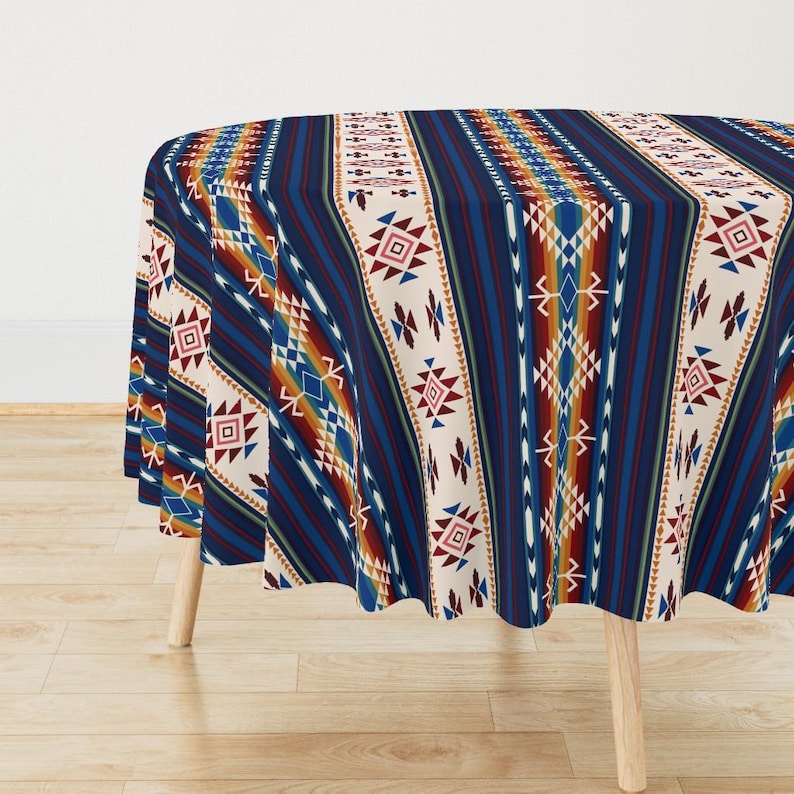 Western Bold Stripe Tablecloth - Native American Stripes by ...
