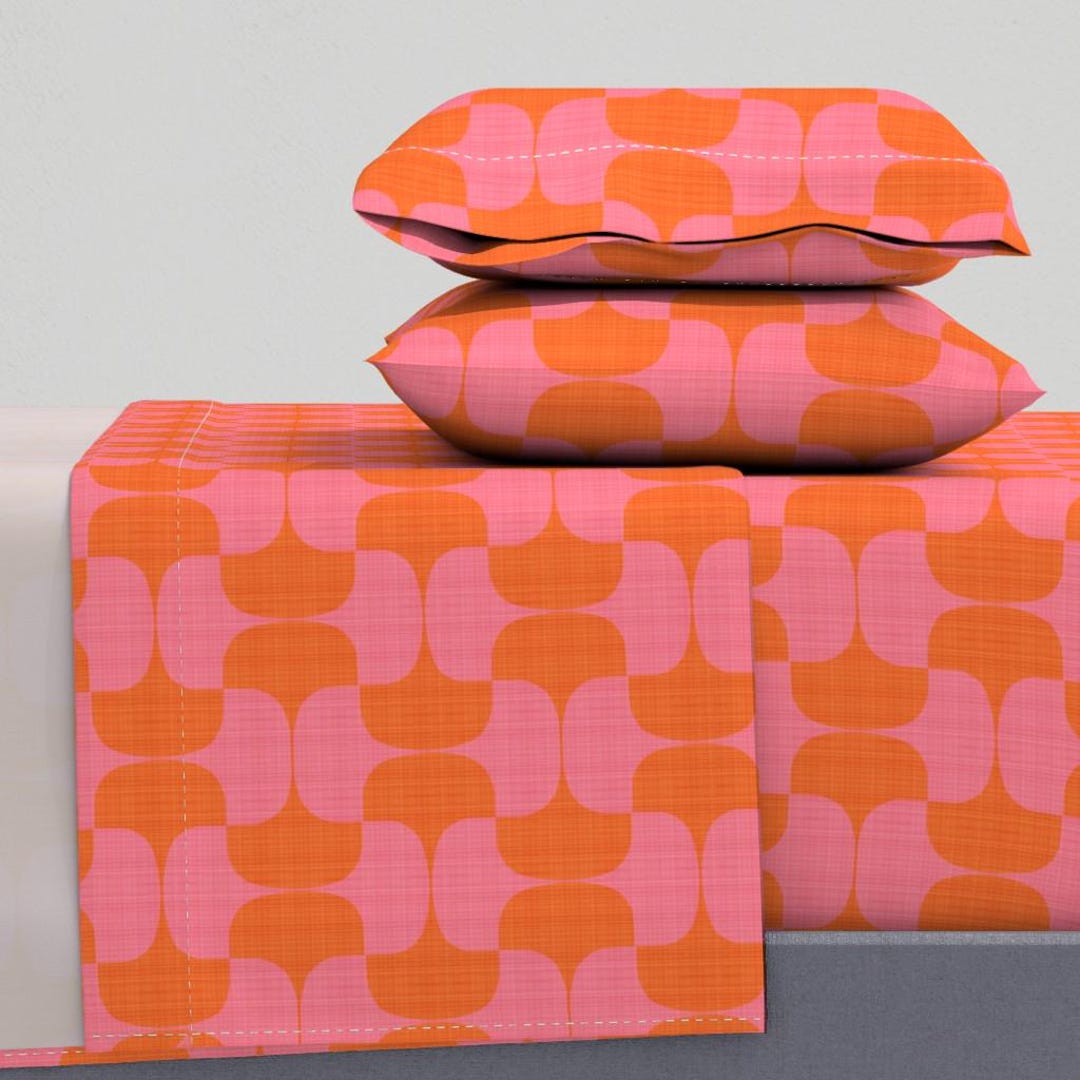 Orange Coral Sheets - Bold Pink Orange by Wren_leyland - Bold Minimal ...