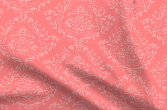 Coral Damask Sheets