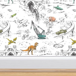 Imagination Toile Non-pasted Wallpaper Bright Pastel Fun Fantasy ...