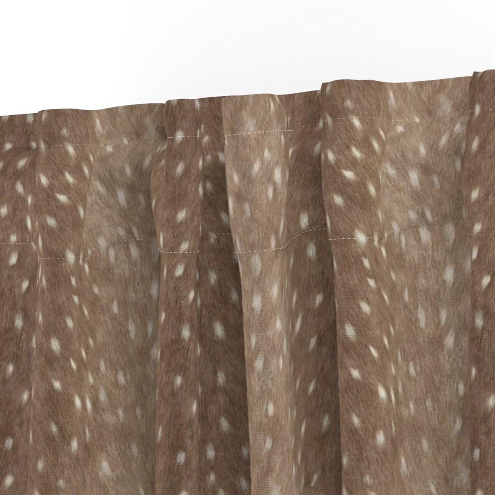 Deer Spots Curtain Panel - Fawn Animal Print Woodland Earth Tone Faux ...