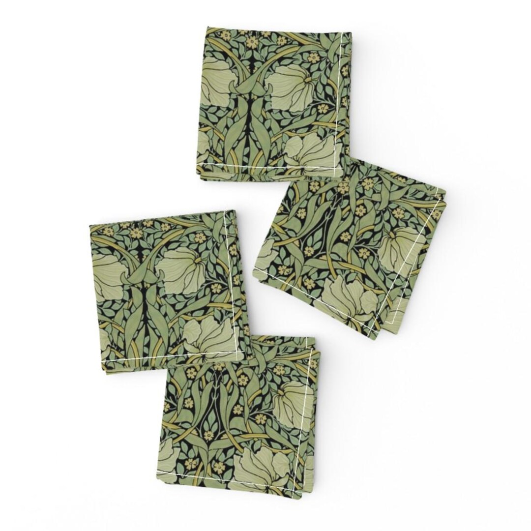 Victorian Cocktail Napkins set of 4 Antiqued Pimpernel Small by ...