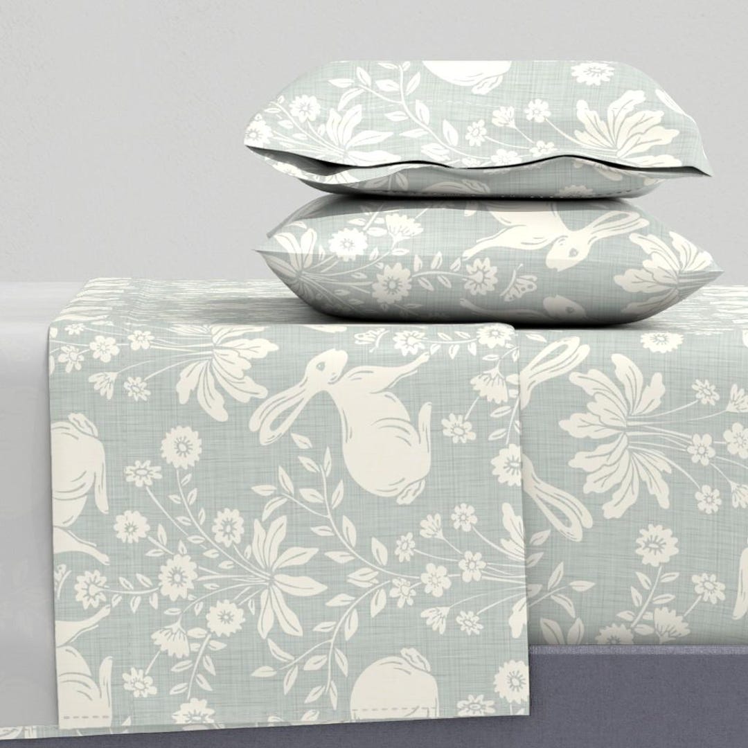 Traditional Sheets - Bunny Botanical Large by Fernlesliestudio ...