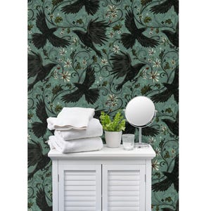 Gothic Ravens Non-pasted Wallpaper - Mystic Crows by Stephaniebeischer ...