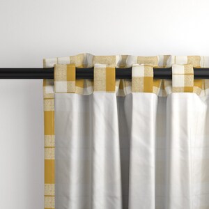 Mustard Yellow Check Curtain Panel Mustard Yellow by - Etsy