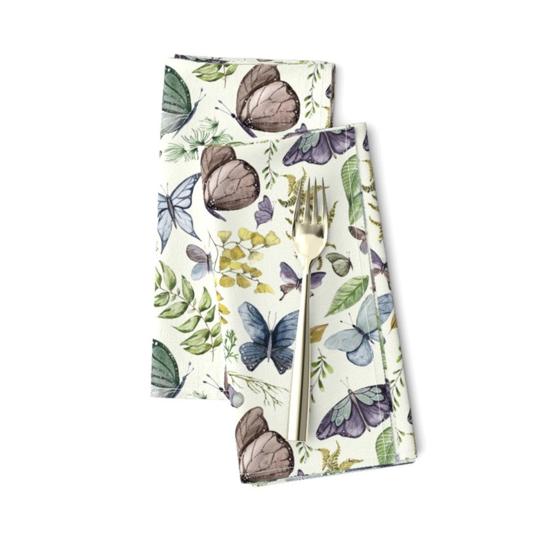 Butterflies Dinner Napkins set of 2 Butterfly Meadow by - Etsy
