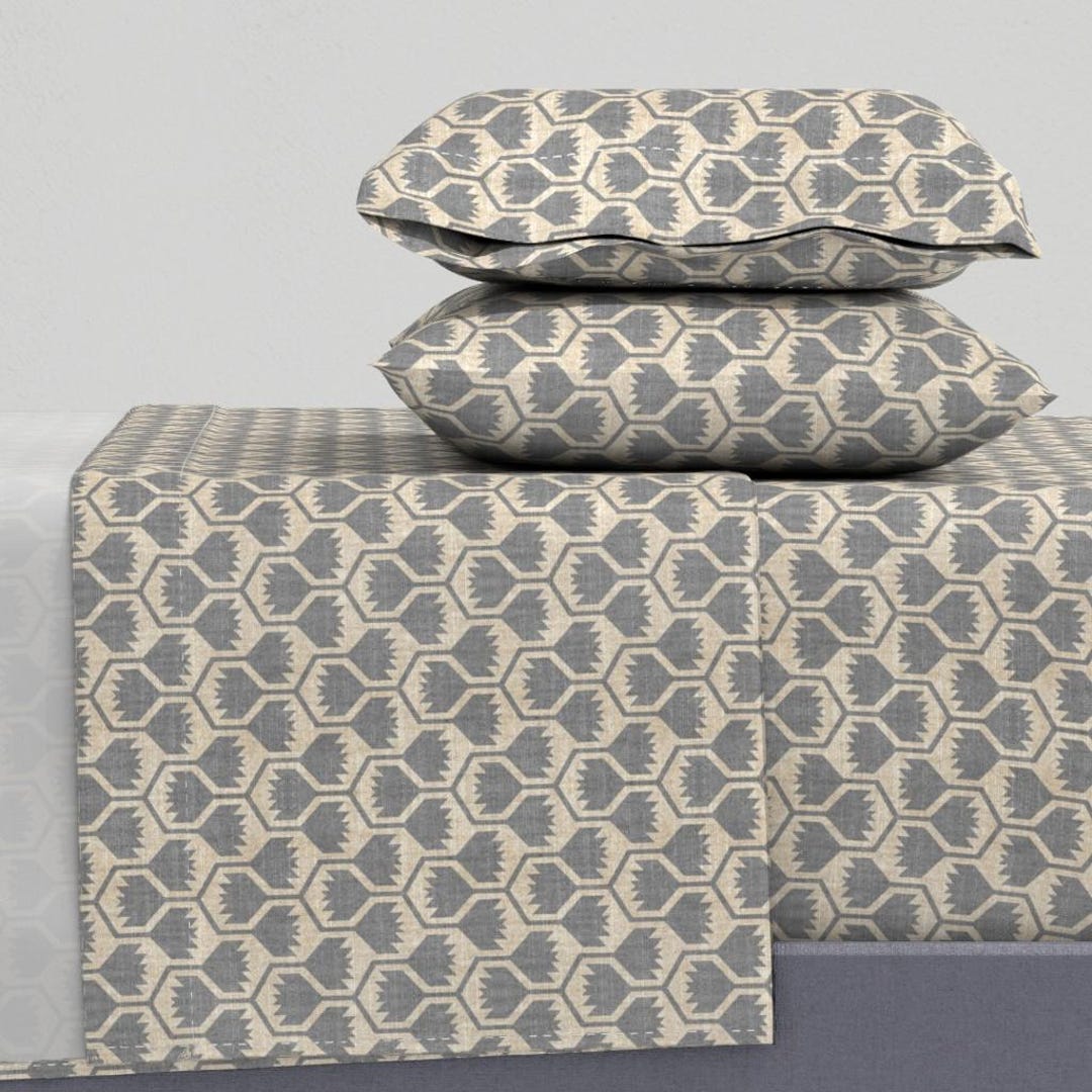 Boho Geometric Sheets - Playa Geo Flora by Holli_zollinger - Tribal ...