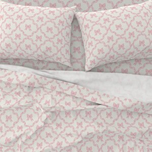 Pink Bow Sheets - Ribbon Diamond by Nessnordberg - Ribbon Trellis ...