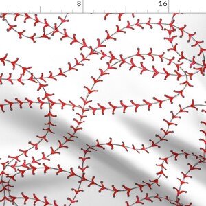 Baseball Curtain Panel - Baseball Seams by C_manning - Sports Summer ...