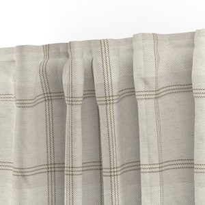 Plaid Curtain Panel Light Tan Plaid by Laura_nisbet_art Tan Heritage ...