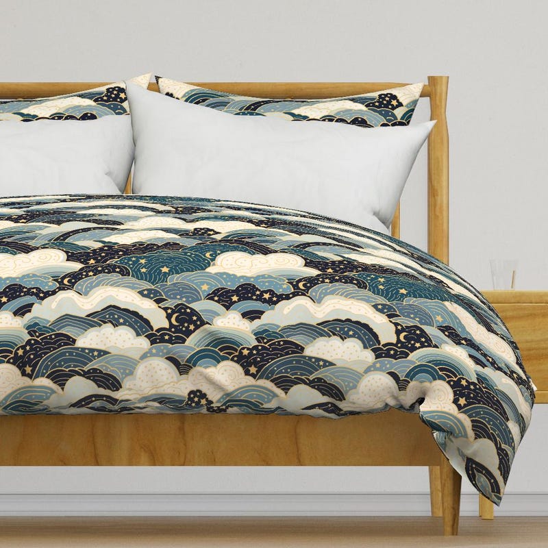 Duvet Cover Moon Stars - Etsy
