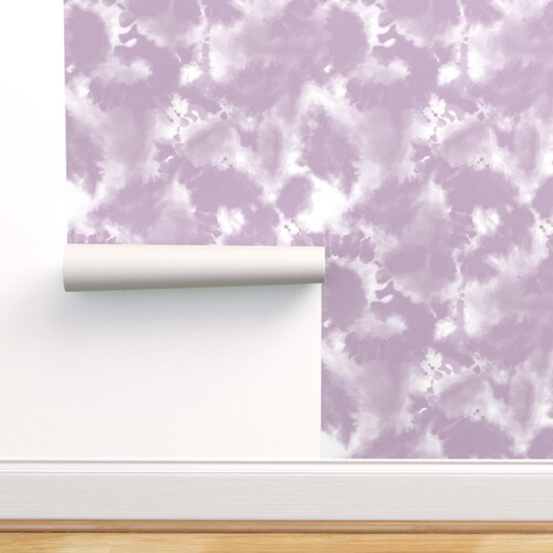 Leaves Wallpaper Laurel Leaf Custom Lilac by Danika Herrick - Etsy