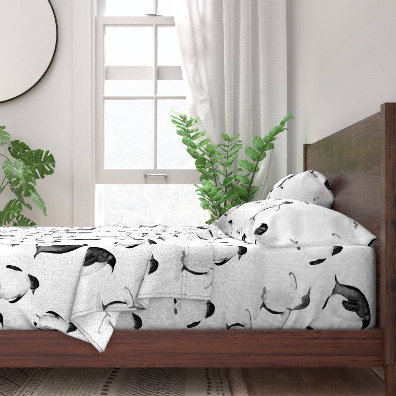 Painterly Penguins Sheets Penguins by Dailymiracles Black - Etsy