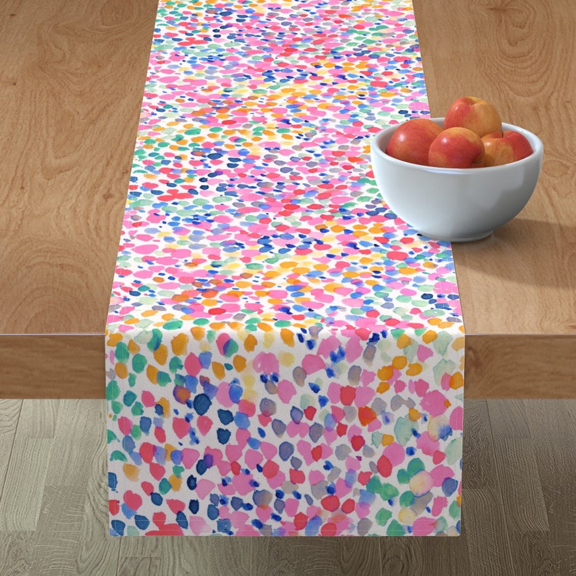 Rainbow Table Runner Lighthearted Pastel by Mjmstudio - Etsy