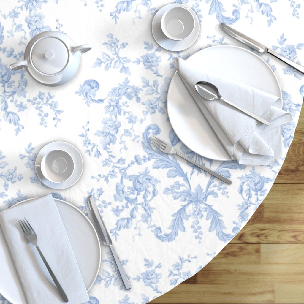 Grandmillennial Tablecloth - Faded Rococo White by Lilyoake ...