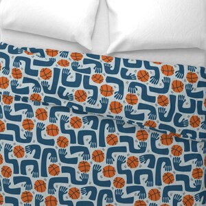 Modern Basketball Bedding - Crazy Basketball by Anequ_studio - Abstract ...