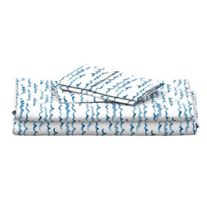 Coastal Sheets - Ocean Waves by Houseintheorchard - Watercolor Ocean ...