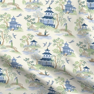 Chinoiserie Sheets Chinoiserie by Barbarapixton Pagoda Asian Inspired ...