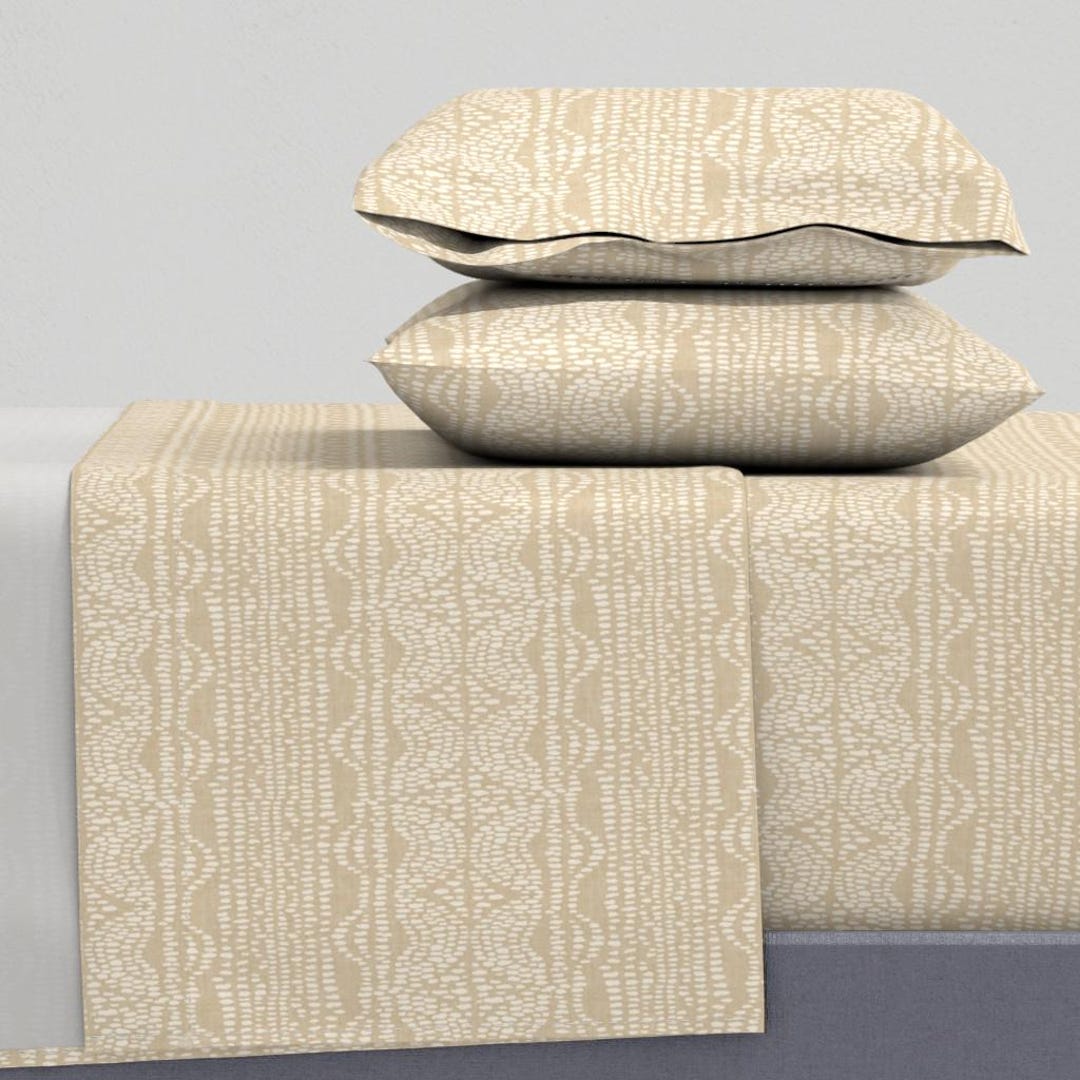 Geometric Neutral Sheets - Dripping Dots Tan by Onesweetorange - Tan ...