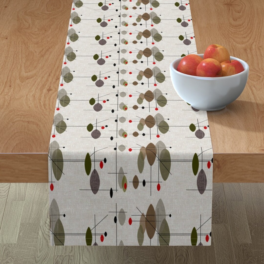 Mid-century Modern Table Runner Hanging Orbs by - Etsy