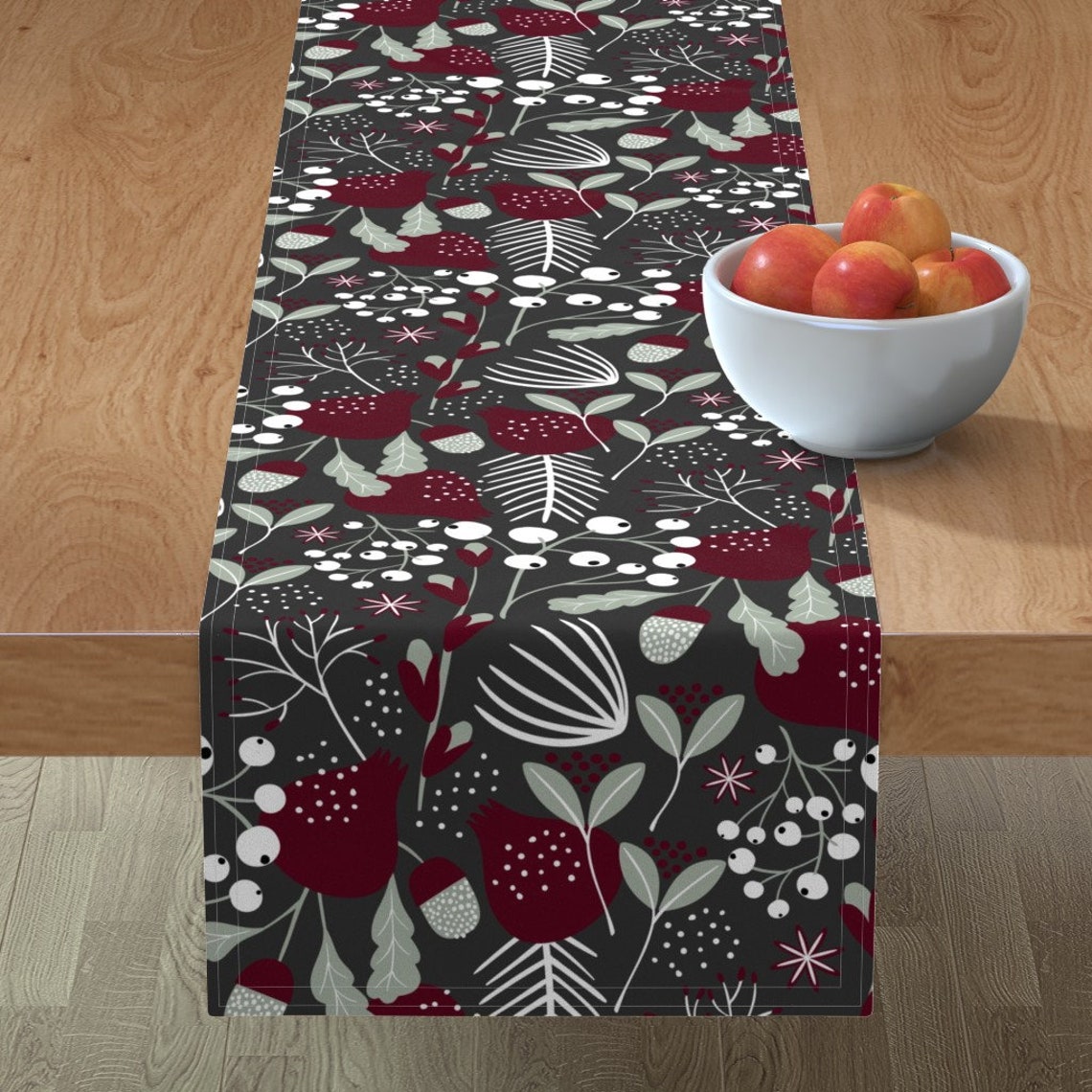 Winter Holiday Table Runner Elegant Christmas by - Etsy