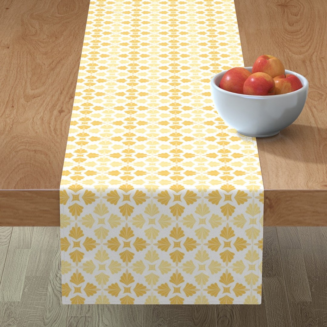 Yellow Table Runner 20s Parlor Decor by Themadcraftduckie - Etsy