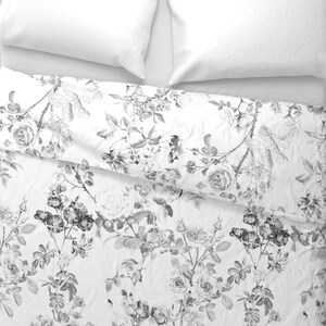Floral Toile Bedding - English Rose by Peacoquettedesigns - Cottage ...
