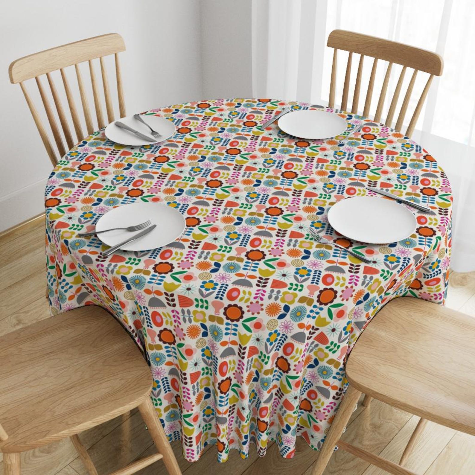 Scandinavian Tablecloth - Mod Scandinavian Garden by Katerhees - Scandi ...