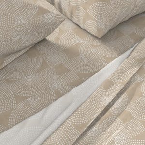 Retro Geometric Sheets - Contemporary Dots by Shop_mezcla - Neutral ...