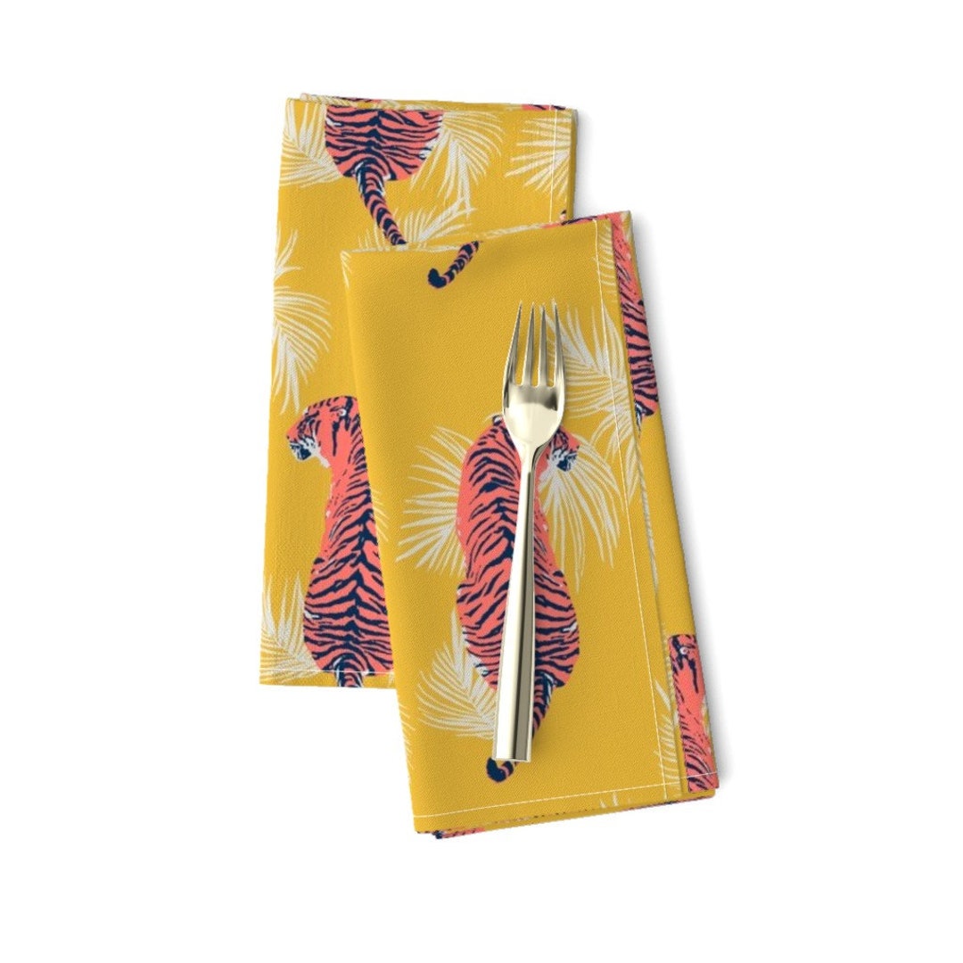 Tigers Dinner Napkins set of 2 Paisley Tiger by Alison_janssen Tropical ...