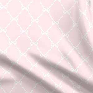 Traditional Sheets - Bow Trellis Pink by Prettyfestive - Preppy Ribbon ...