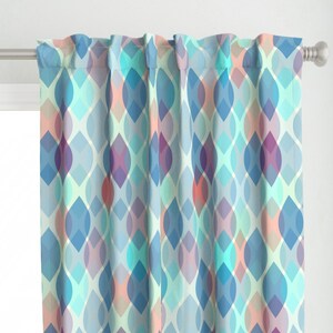 Oceanic Geo Curtain Panel Dancing Reflected Light by Artfulfreddy ...