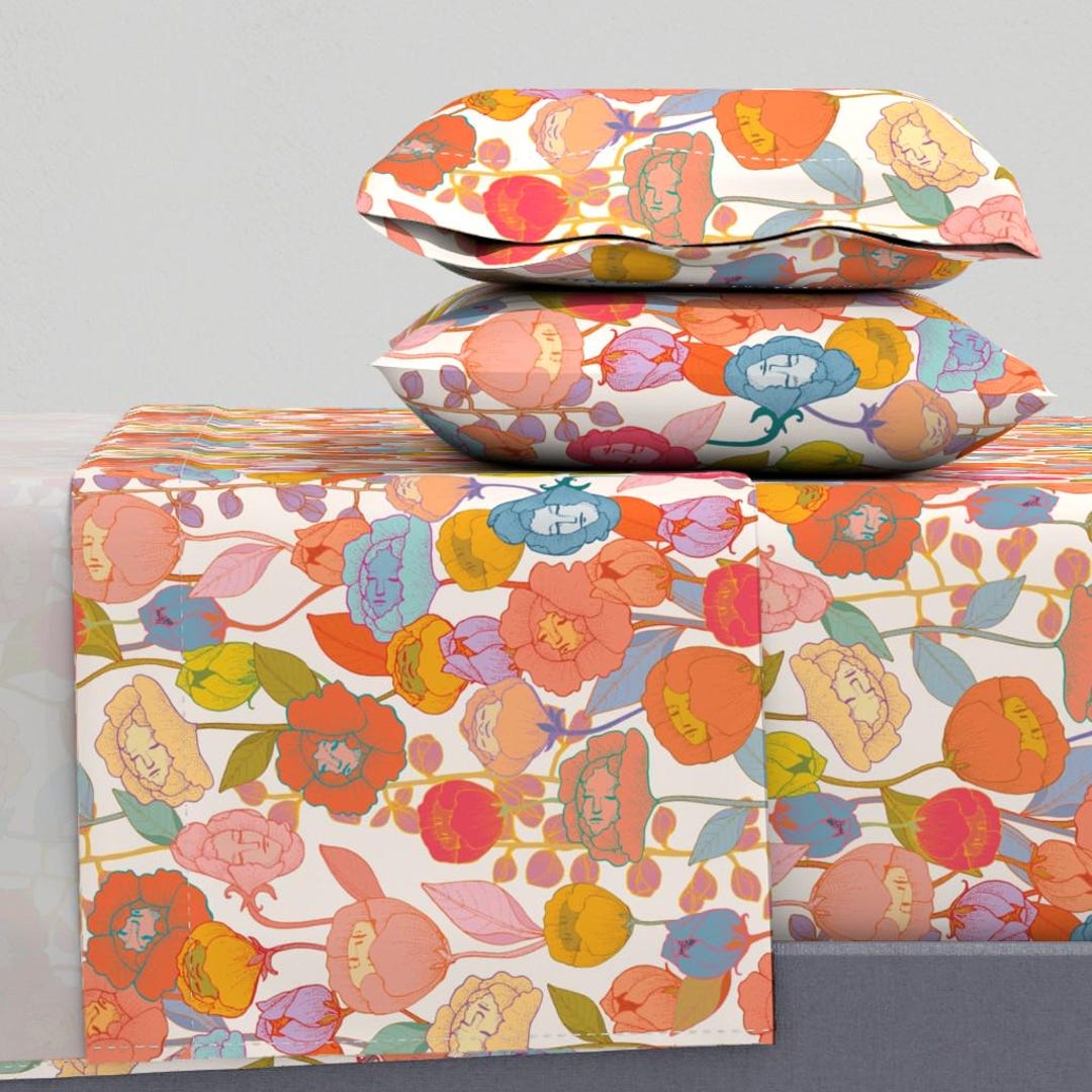 Whimsical Sheets - Wonderland Flowers Large by Ceciliamok - Flower ...