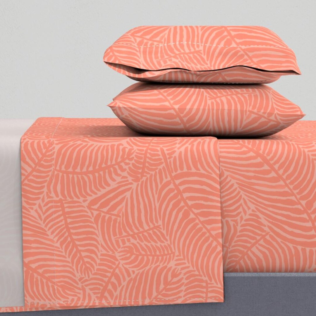 Peach Frond Sheets - Coral Palms by Theprimefloridian - Tree Citron ...