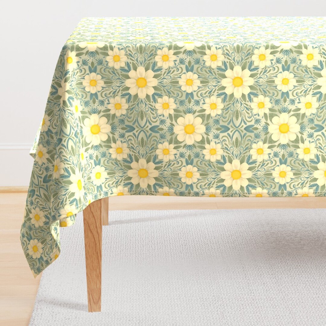 Cottage Daisies Tablecloth Vintage Daisies by Graf_katz Floral Vintage ...