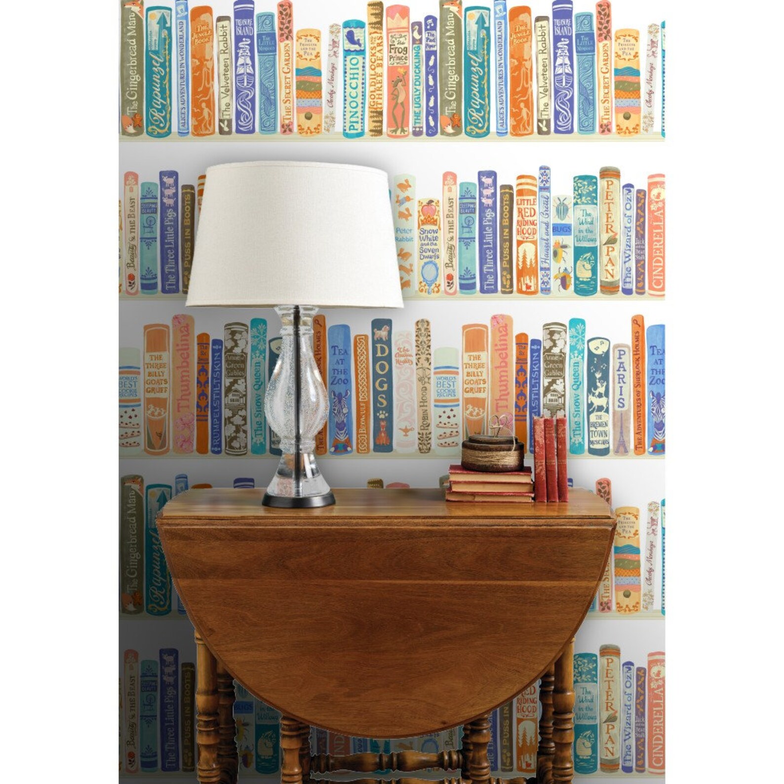 Books Non-pasted Wallpaper - Children's Bookshelf by Taranealart ...