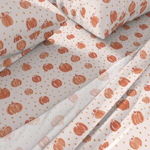 Orange Pumpkins Sheets - Pumpkins by Kriswongdesign - Autumn Halloween ...