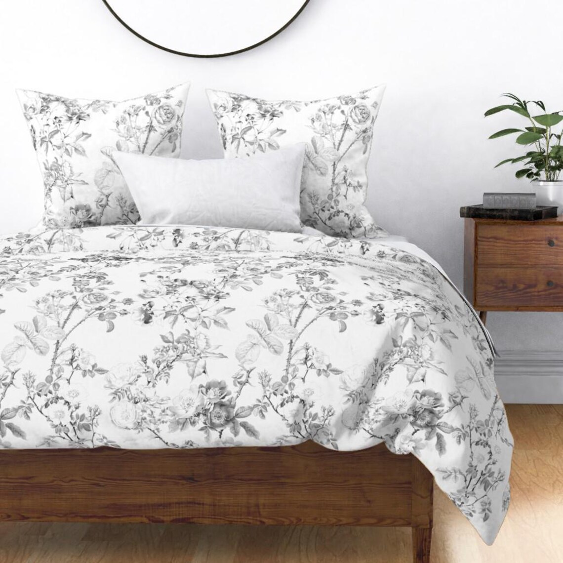 Floral Toile Bedding - English Rose by Peacoquettedesigns - Cottage ...