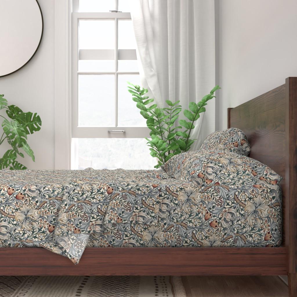 Art Nouveau Sheets - Golden Lily Summer Haze by Salvagescapes - William ...