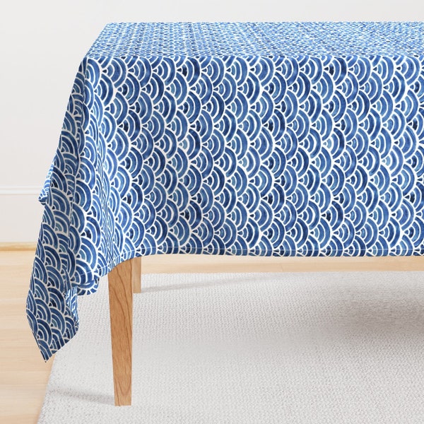 Blue Tablecloth - Etsy