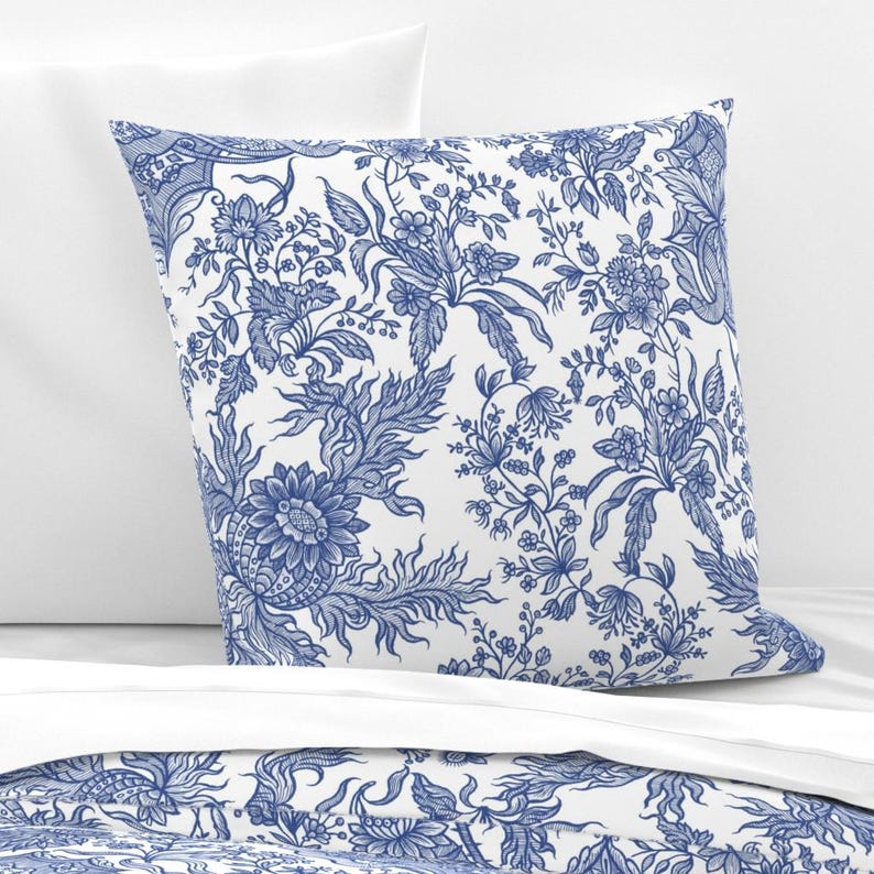 Chintz Floral Bedding - Dutch Ware by Peacoquettedesigns - Blue White ...