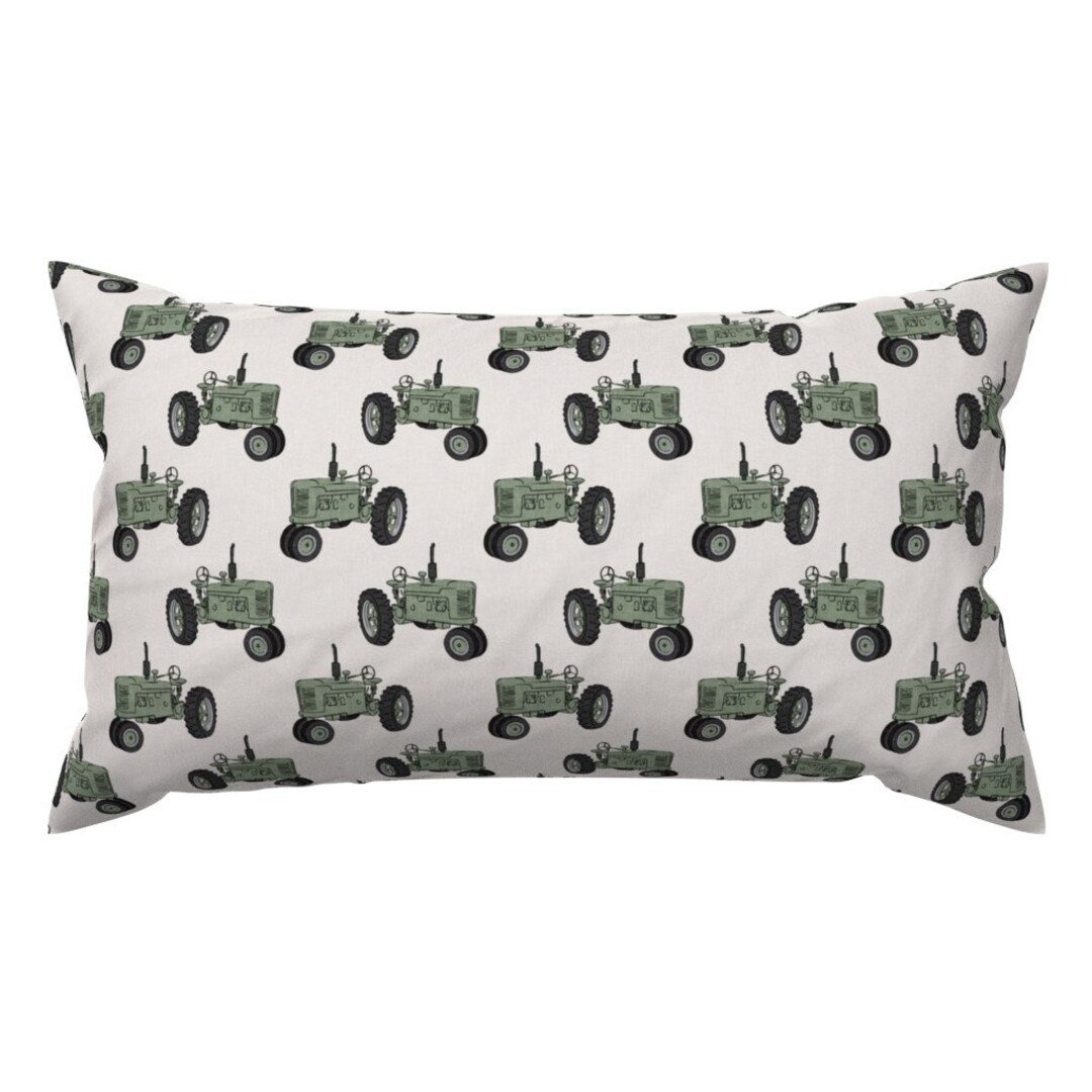 Sage Green Tractor Lumbar Pillow - Farming Farm Equipment Country ...