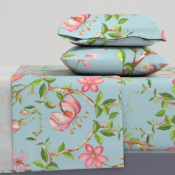 Pink Toile Sheet Set Queen - Etsy