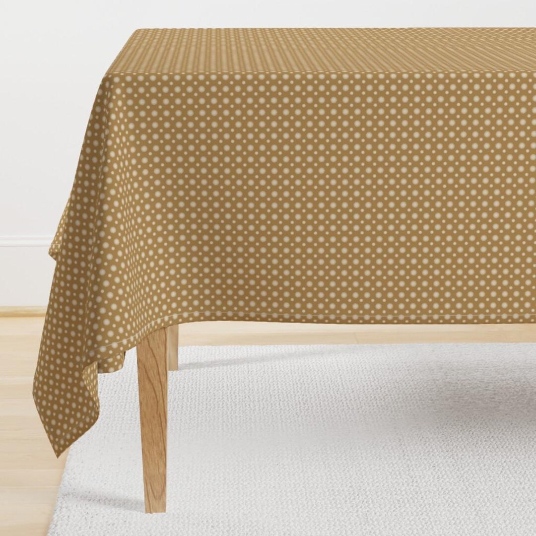 Brown Floral Tablecloth - Scandi Daisy by Art_and_design_den ...