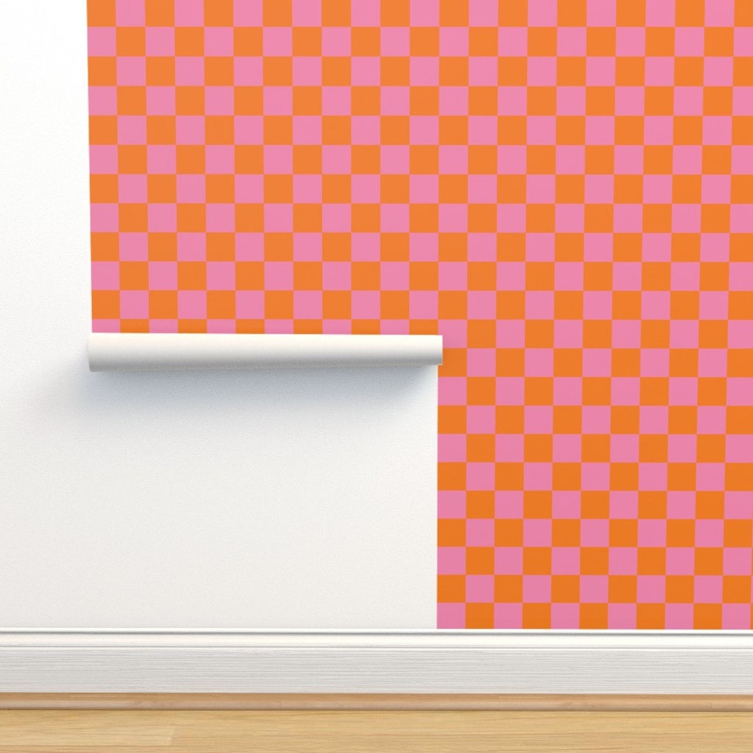 Retro Commercial Grade Wallpaper Old School Check Large by Beshkakueser ...