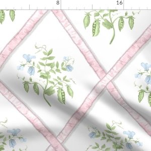 Pink Trellis Curtain Panel - Eloise by Danika_herrick - Ribbons Sweet ...