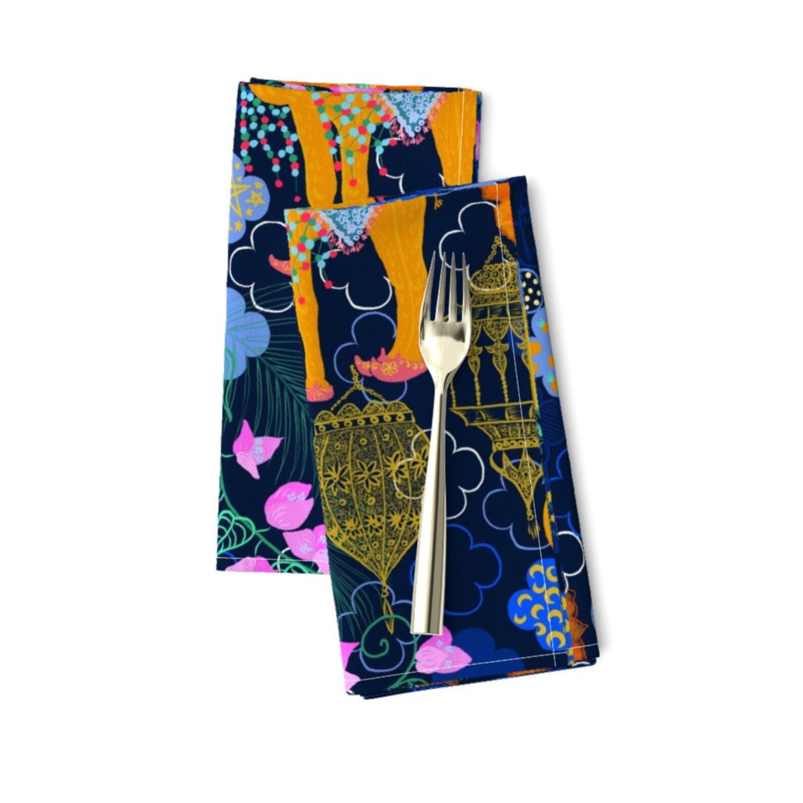 Colorful Morocco Dinner Napkins set of 2 Marrakesh navy - Etsy