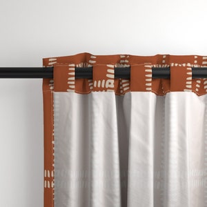 Autumn Check Curtain Panel Rust Plaid by K_hackl Terra Cotta Burnt ...