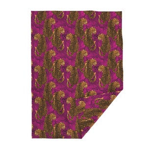 Maximalist Leopard Throw Blanket - Hot Pink Large Safari Zoo Bright ...