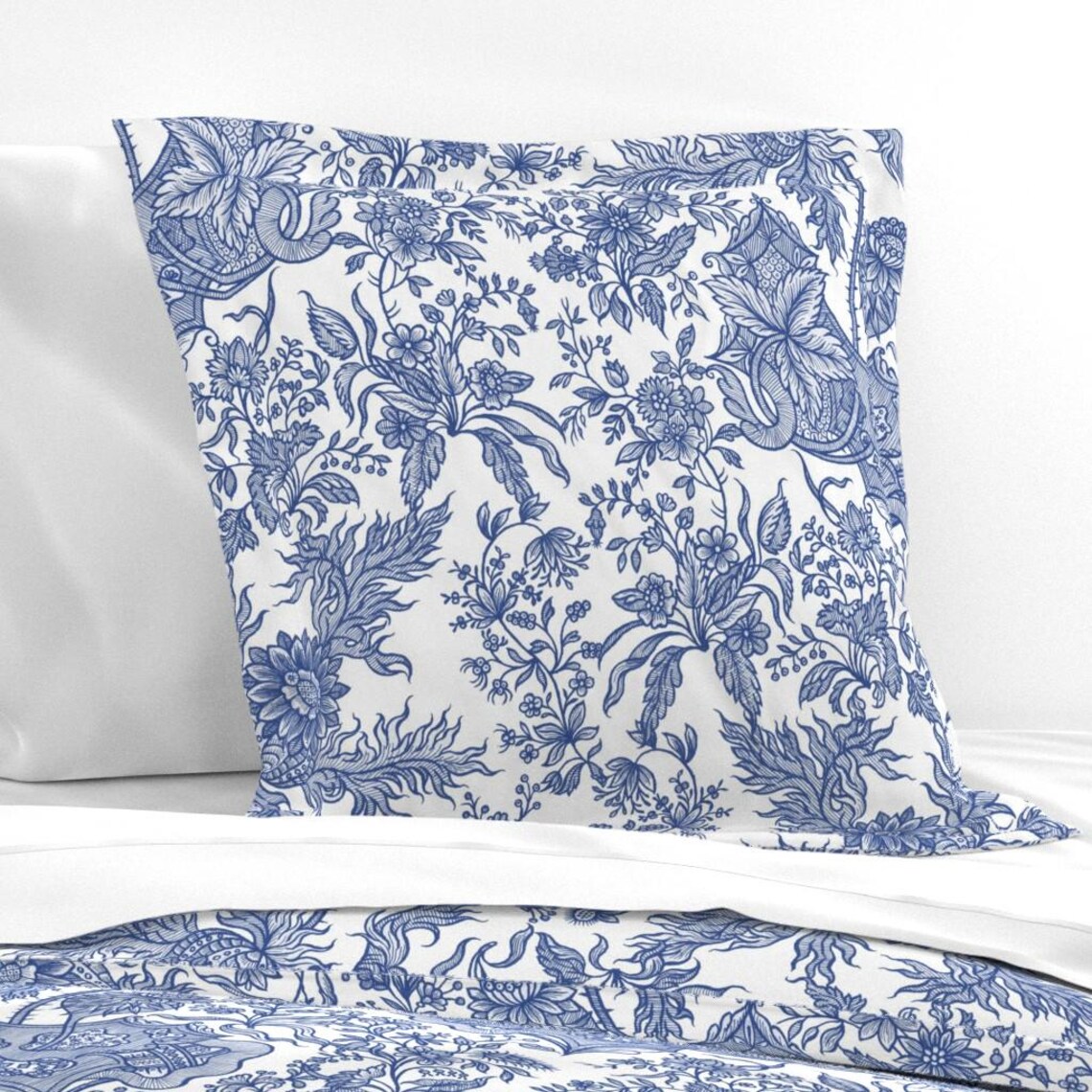 Chintz Floral Bedding - Dutch Ware by Peacoquettedesigns - Blue White ...